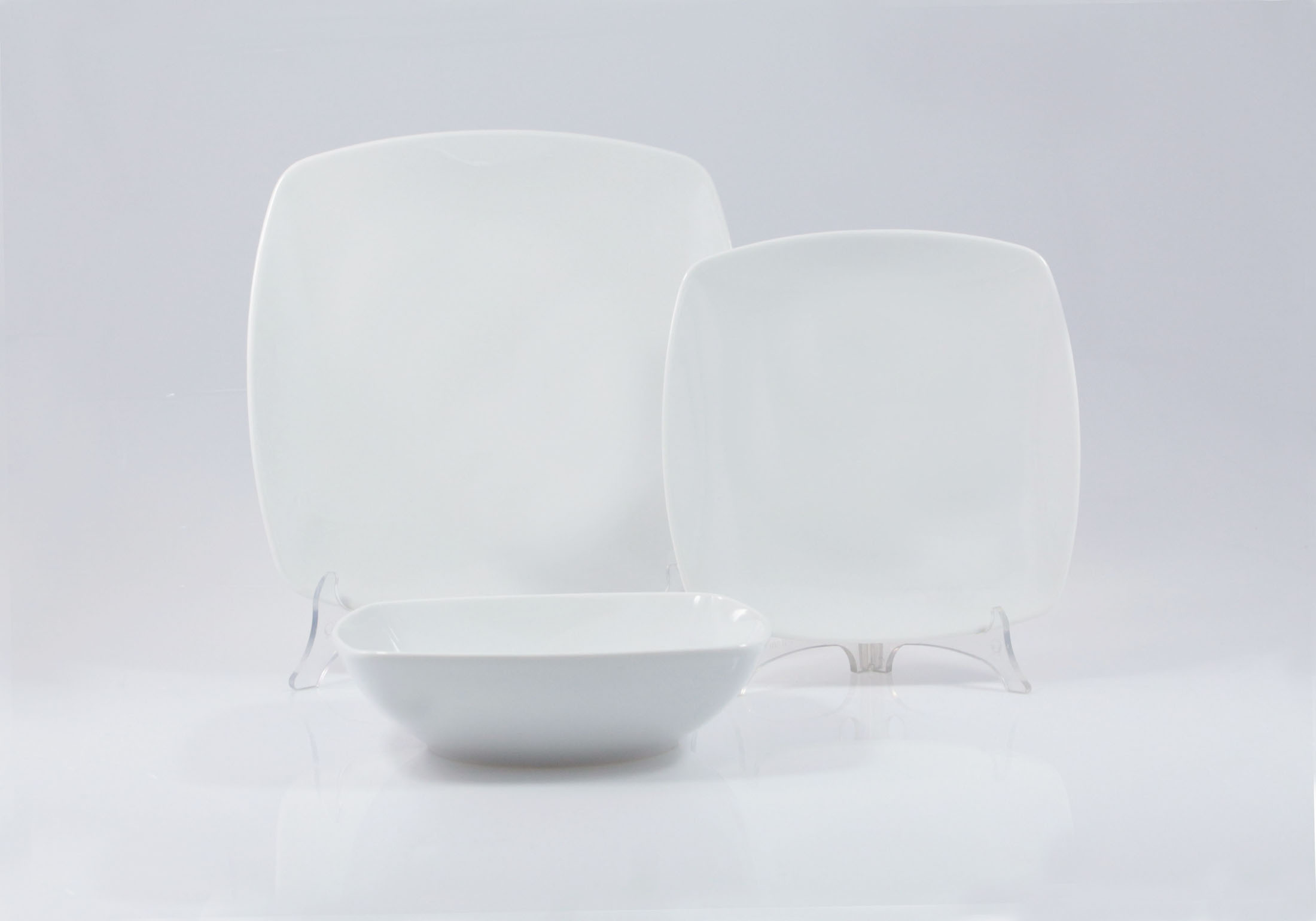 Chodzież - Zestaw talerzy dla 6 os./ 18 części - AKCENT Niedekorowany