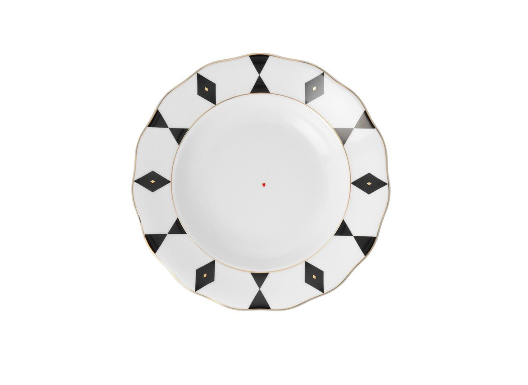 Ćmielów - Talerz głęboki 22,5 cm - G539 ALASKA Dama Kier - Talerze